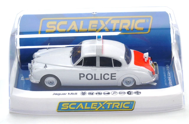 SCALEXTRIC SLOT CAR 1:32 Jaguar MK2 Police Car Edition C4420 White New ...