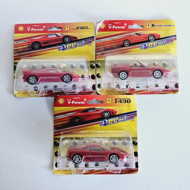 FERRARI F430 F50 Super America Shell V-Power 1:38 Scale Hot Wheels Car ...