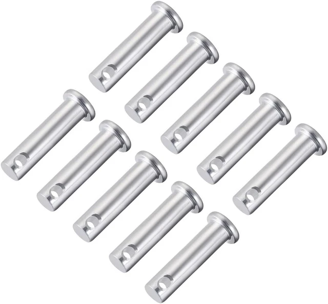 SOURCING MAP SINGLE Hole Clevis Pins,8mm x 25mm Flat Head Zinc-Plating ...