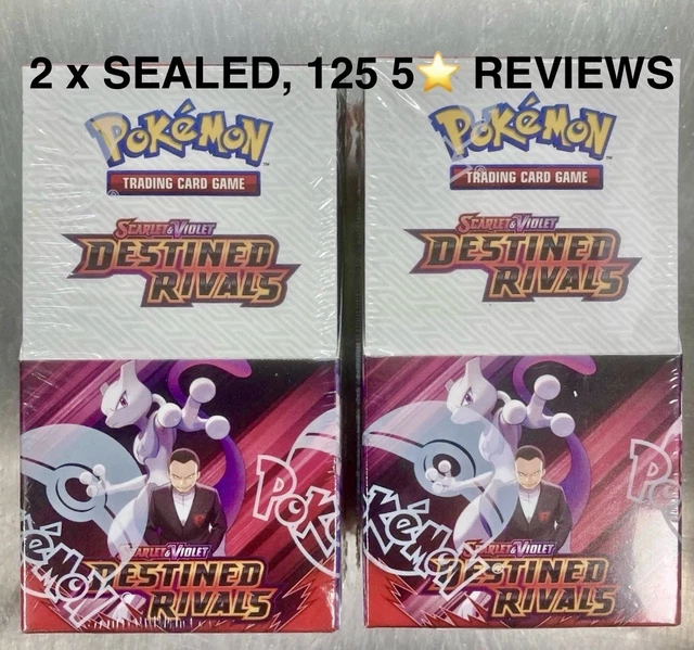 2 X POKÉMON Destined Rivals Half Booster Box Factory Sealed (18 x 2 ...