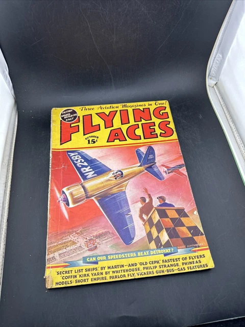 VINTAGE, ORIGINAL FLYING Aces Magazine, October, 1937 £21.87 - PicClick UK