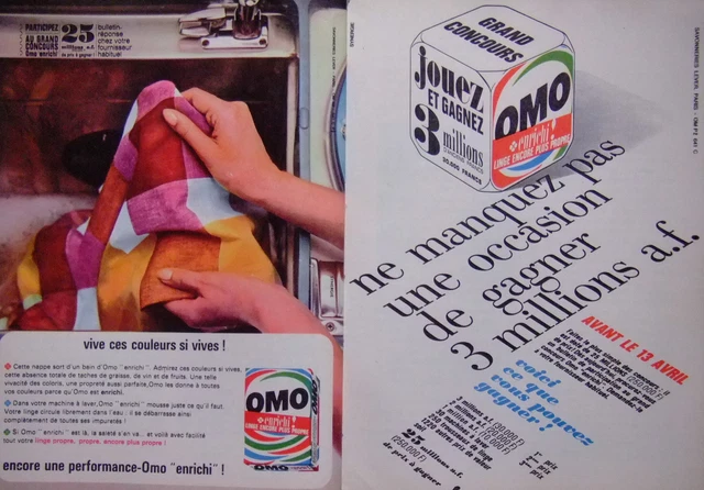 PUBLICITÉ LESSIVE OMO Grand Concours Ne Manquez Pas De Gagnez 3 ...