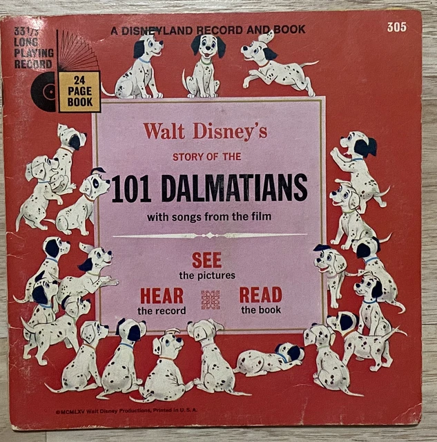 WALT DISNEY'S STORY of The 101 DALMATIANS Disneyland Book & 33 rpm ...