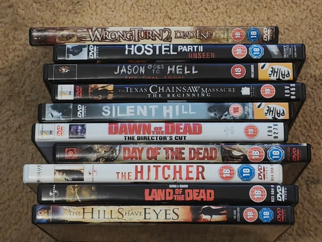 COLLECTION OF 10 Classic Gore / Horror Films - Zombie Chainsaw Jason ...