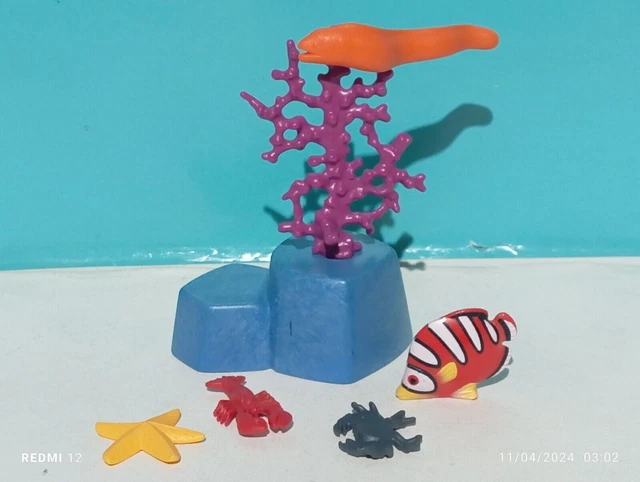 PLAYMOBIL FIGURINES MARINES Poisson Usine Aquarium Sirène Corails Des ...