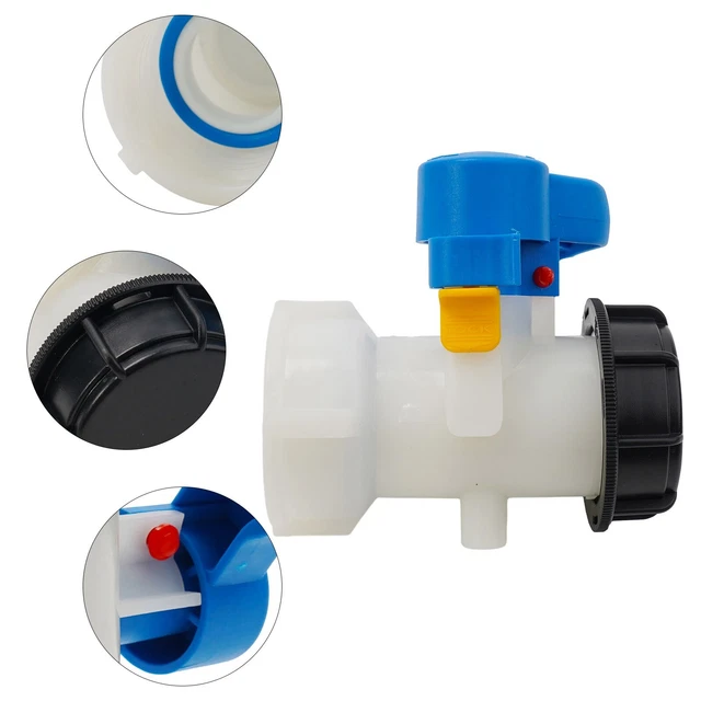 VANNE EN PLASTIQUE fiable et pratique pour conteneur IBC S60x6 fil ...