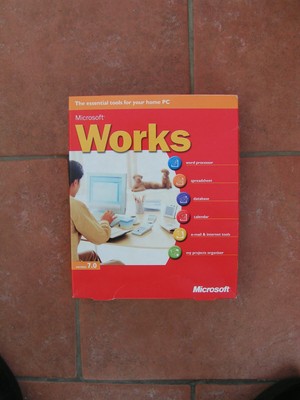 MICROSOFT WORKS VERSION 7.0 CD with Certificate of Authenticity 98, Me ...