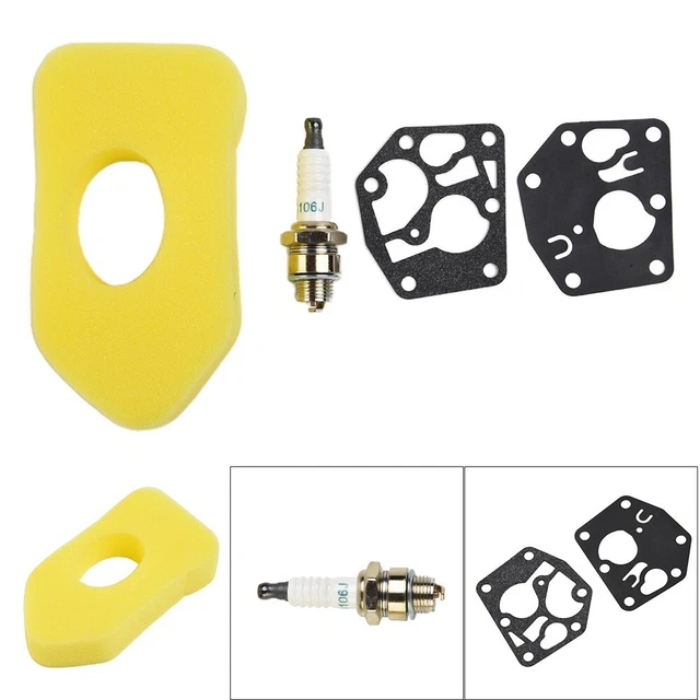 TOP NOTCH REPAIR Kit for Lawn Mower Air Filter + Gasket Diaphragm ...