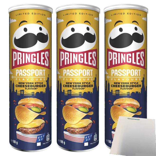 PRINGLES PASSPORT FLAVOURS New York Style Cheeseburger Flavour 3er Pack ...