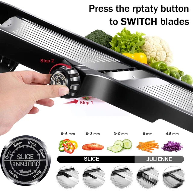 PROFESSIONAL MANDOLIN SLICER Vegetable Cutter Food Fruit Chopper Gretar ...