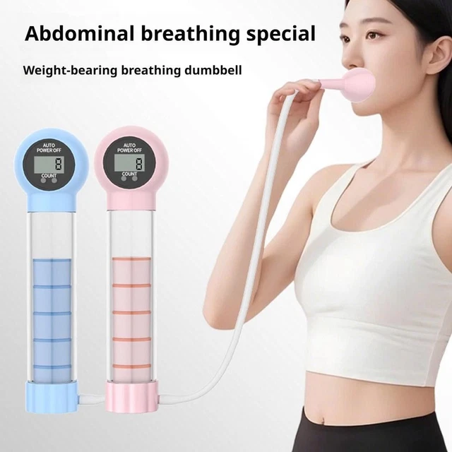 DUMBBELL BREATHING TRAINER, Abdominal Muscle Exercise Device, Enhance ...