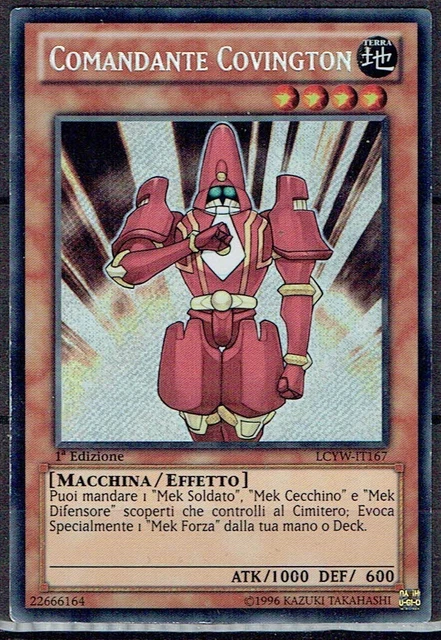 CARTA YU-GI-HO LCYW Comandante Covington It167 Rara Segreta 1°Edizione ...