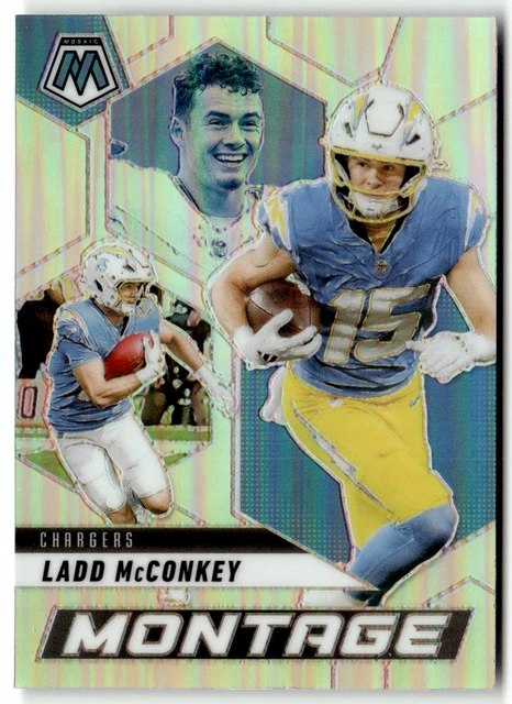PANINI 2025 MOSAIC NFL No. 6 Ladd McConkey Montage Silver Prizm £1.96 ...