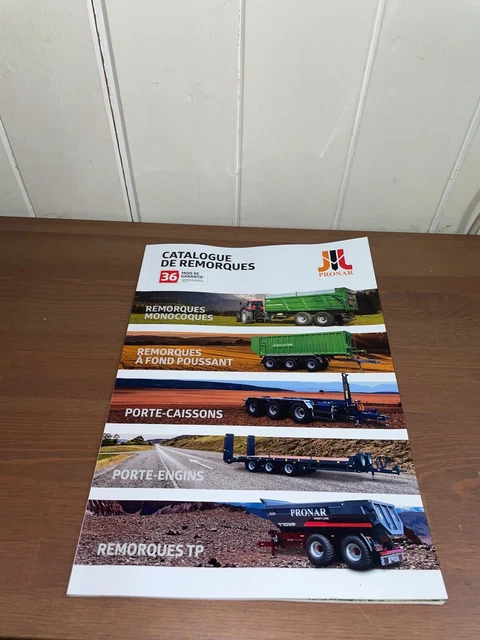 BROCHURE PROSPEKT PROSPECTUS GAMME REMORQUE PRONAR 2023-tracteur-hürlimann-claas EUR 6,99 ...