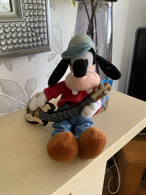 GOOFY PLUSH ROCK N Roll Guitar Soft Toy Disneyland Paris Disney 10” NEW ...