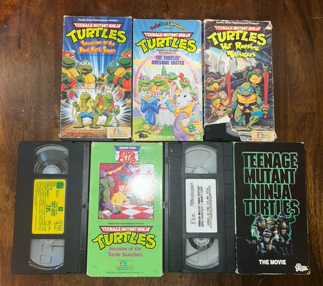 TEENAGE MUTANT NINJA Turtles VHS Lot (7) - TMNT Trilogy 1990 Burger ...