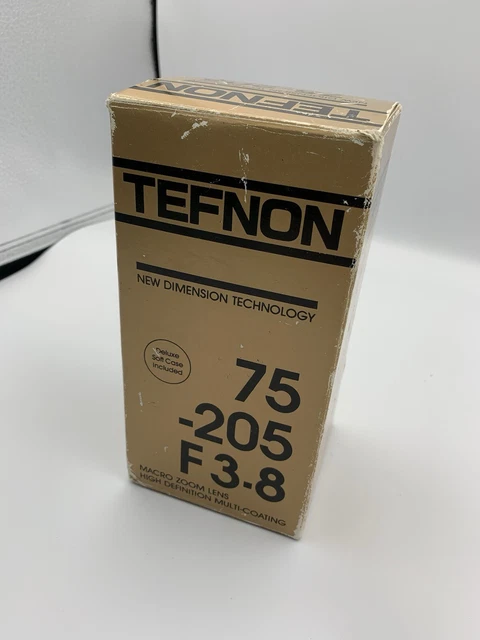 NEW VINTAGE TEFNON 75-205mm f3.8-4.8 Canon FD Mount Zoom Lens In ...