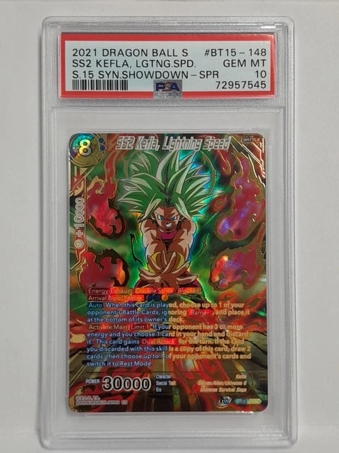 DRAGON BALL SUPER Saiyan Showdown SS2 Kefla Lightning Speed SPR PSA 10 ...