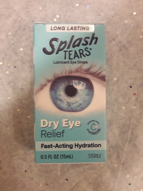 SPLASH TEARS LUBRICANT Eye Drops~Dry Eye Relief~Fast Acting (0.5 fl Oz ...