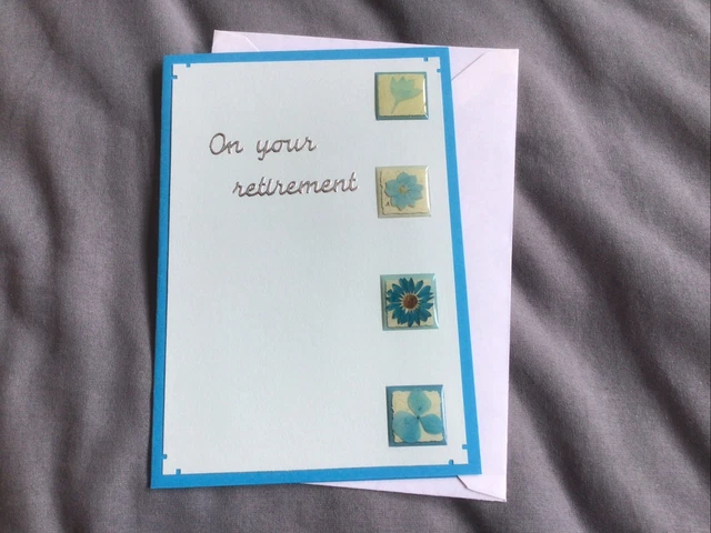 HANDMADE RETIREMENT CARD & Envelope Made 2 Raise Money For Charity £0. ...