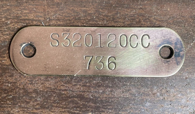 ANTIQUE NATIONAL CASH Register Brass Model and Serial Number TAG NCR £4 ...