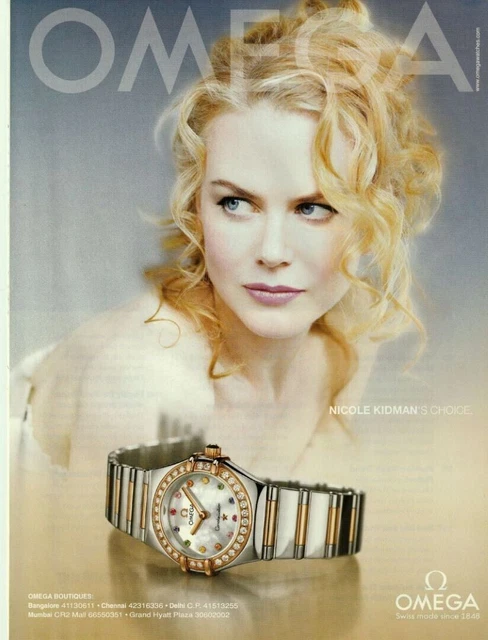 2008 MAGAZINE ADVERTISEMENT OMEGA Watch Nicole Kidman Photo Print ...