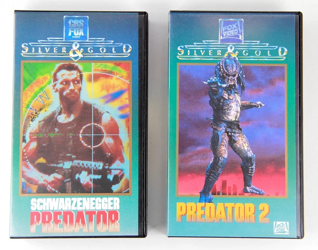 PREDATOR 1987 VHS Arnold Schwarzenegger Fox Video CBS Silver & Gold 2 ...