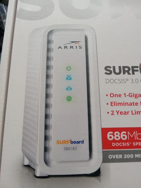 ARRIS SB6183 686 Mbps Cable Modem, White - 59243200300 $27.26 - PicClick CA
