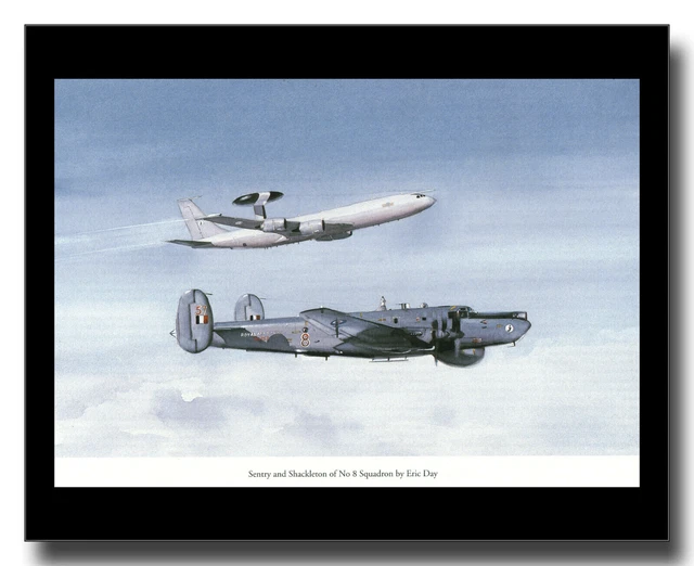 BOEING SENTRY AVRO Shackleton RAF early warning aircraft framed picture ...