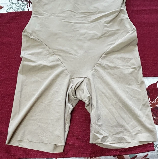 MAIDENFORM OPEN BUST Firm Control Shapewear Body Shaper Bodysuit Beige ...