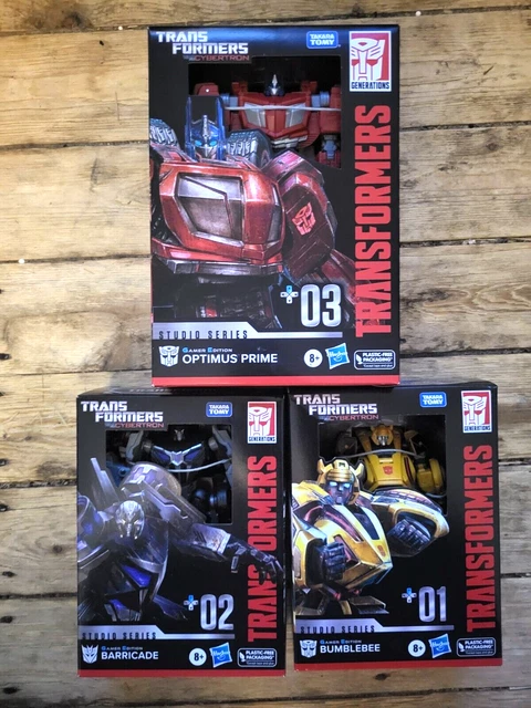 TRANSFORMERS STUDIO SERIES Gamer Edition Bumblebee Barricade and ...