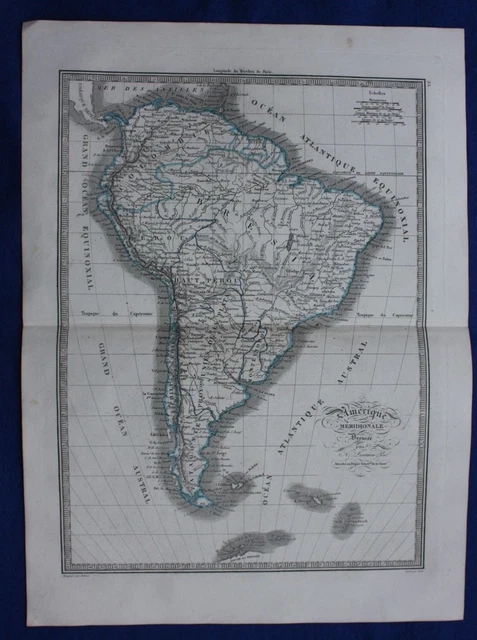 1897 SOUTH AMERICA Original Antique Map by A & C Black £19.99 - PicClick UK