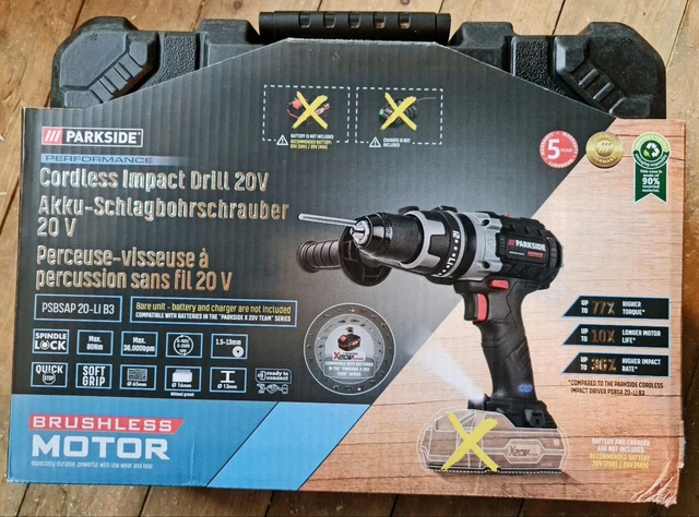 PARKSIDE PERFORMANCE PSBSAP 20-Li B2 20V Impact Screwdriver Drill £100. ...