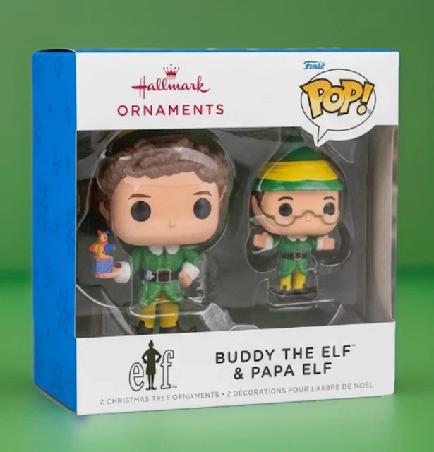 FUNKO POP! BUDDY The Elf & Papa Elf Christmas Ornament Hallmark NEW £9. ...