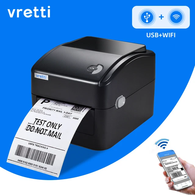 VRETTI THERMAL PRINTER WiFi+USB Shipping Label printer 4x6 for Postage ...