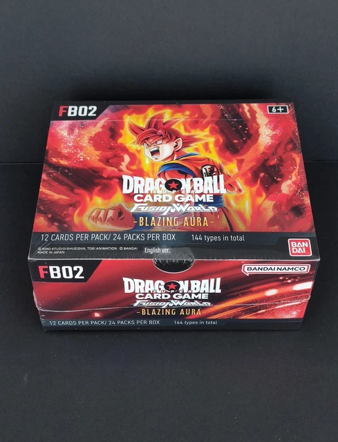DRAGON BALL SUPER Fusion World FB02 Blazing Aura Booster Box English ...