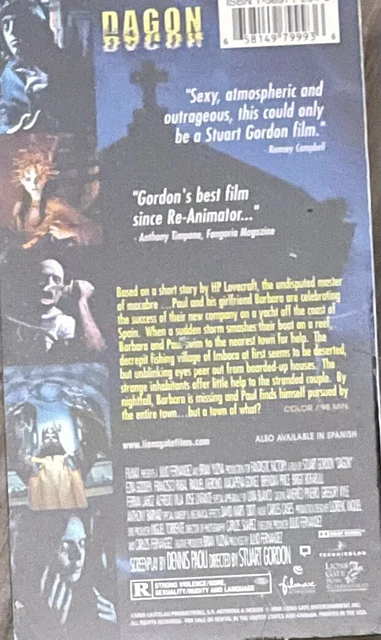 H.P. LOVECRAFT'S DAGON VHS 2001 Stuart Gordon LOVECRAFT Cult Horror-New ...
