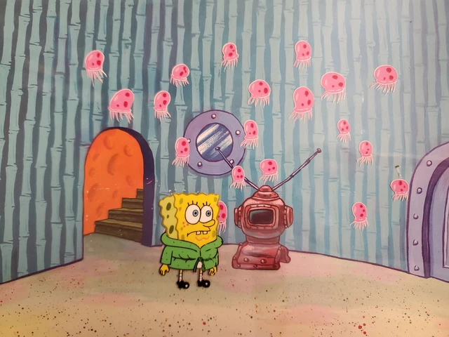 SPONGEBOB SQUAREPANTS ORIGINAL Production Cel Cell Drawing Animation ...