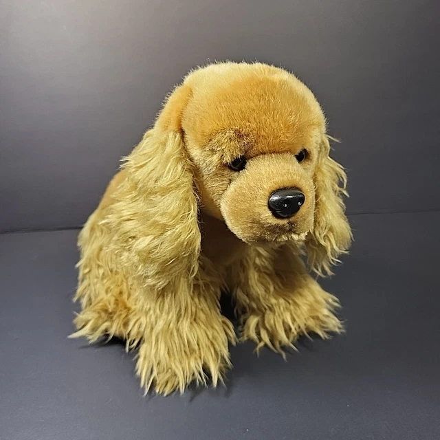 TOYS R US Cocker Spaniel Plush Puppy Dog Stuffed Animal 2012 Brown Long ...
