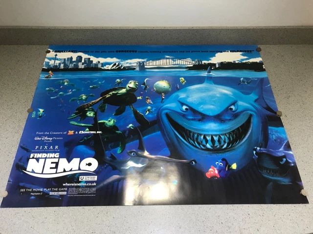 WALT DISNEY / Pixar Studios FINDING NEMO 2003 UK Quad Film Movie Cinema ...