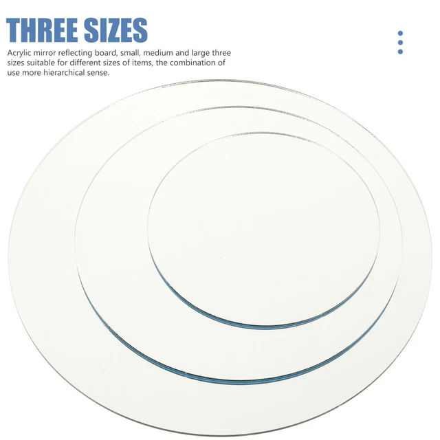 3 PCS REFLECTIVE Mirror Prop Mirrors Jewelry Photo Props Decorative $23 ...