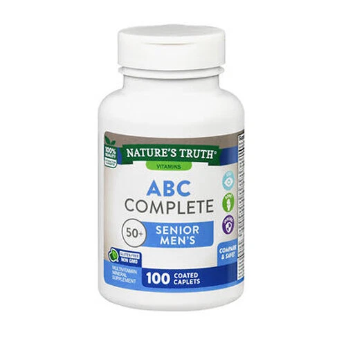 ABC COMPLETE SENIOR Men's 50+ Coated 100 Tabs By Nature's Truth £30.41 ...