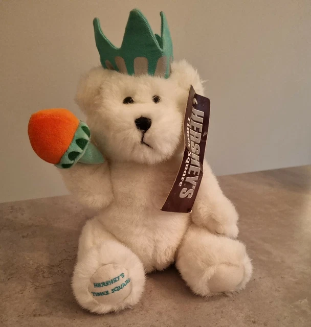 HERSHEYS TIMES SQUARE New York Statue of Liberty 10" Teddy Bear Plush ...