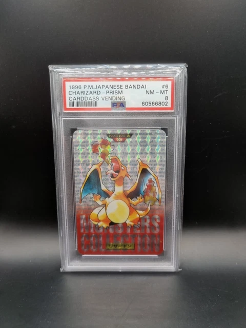 CHARIZARD PRISM - RED CARDDASS Pokemon 1996 - PSA8 $380.00 - PicClick AU