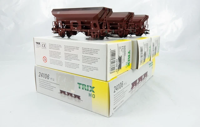 TRIX 24106 SET mit 3 Drehschieber-Seitenentladewagen, sehr guter ...