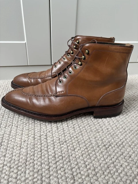 CARMINA MENS SHELL Cordovan Split-toe Ankle Boots U.K. 9.5 £259.68 ...