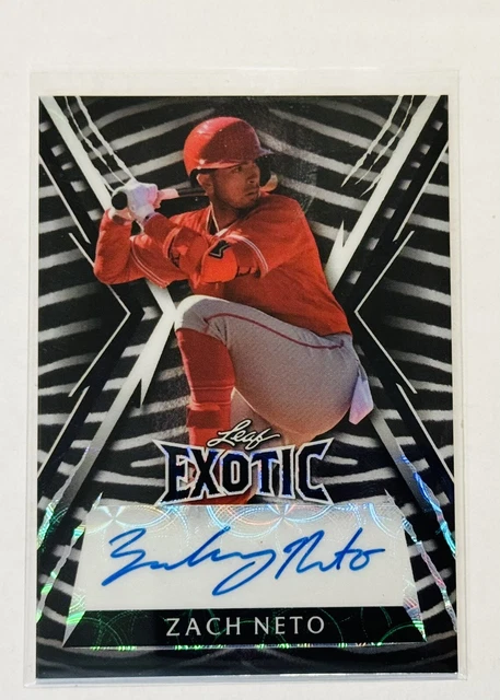AUTOGRAPHE EXOTIQUE FEUILLE Zach Neto 2023 #5/7 - Los Angeles Angels ...