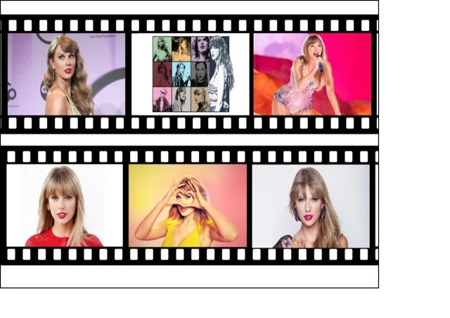TAYLOR SWIFT FILM Roll A4 Icing Sheet Edible Cake Topper / Cake Border ...