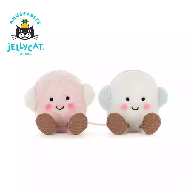 JELLYCAT 1-PAIRS AMUSEABLES Toastie Pink & White Marshmallows - BNWT ...