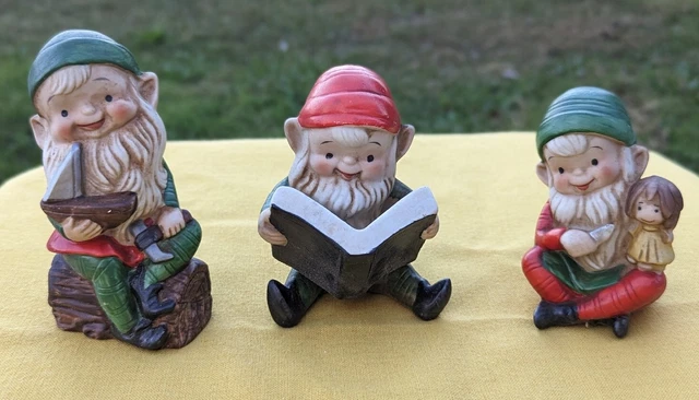 HOMCO ELVES KNOMES Set Of 3 Christmas sep23 $27.34 - PicClick CA